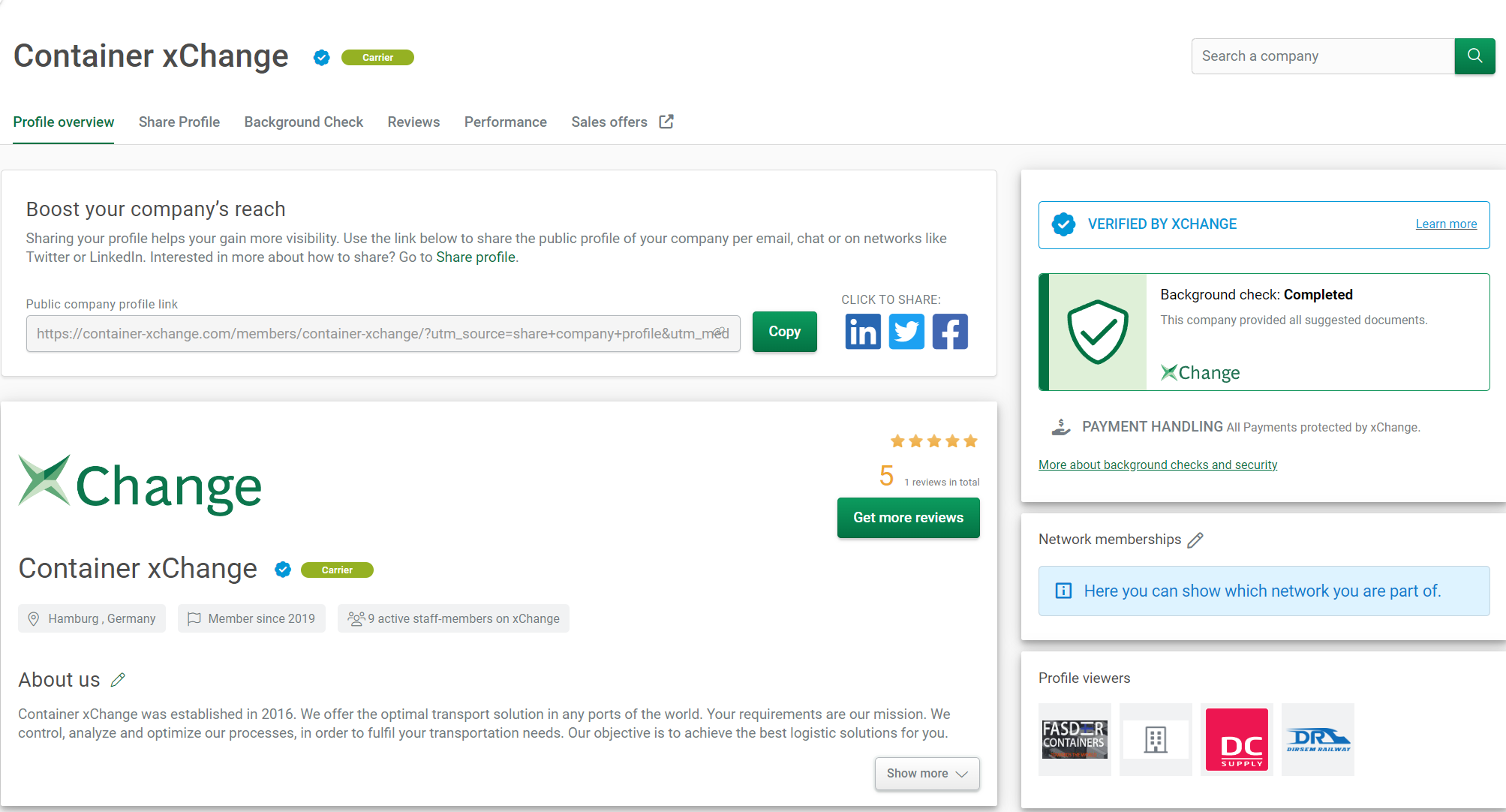 How can I access my xChange company profile? – xChange Service