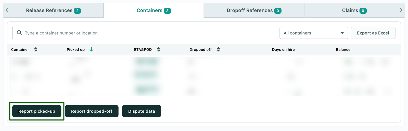 How do I report picked-up containers? – xChange Service